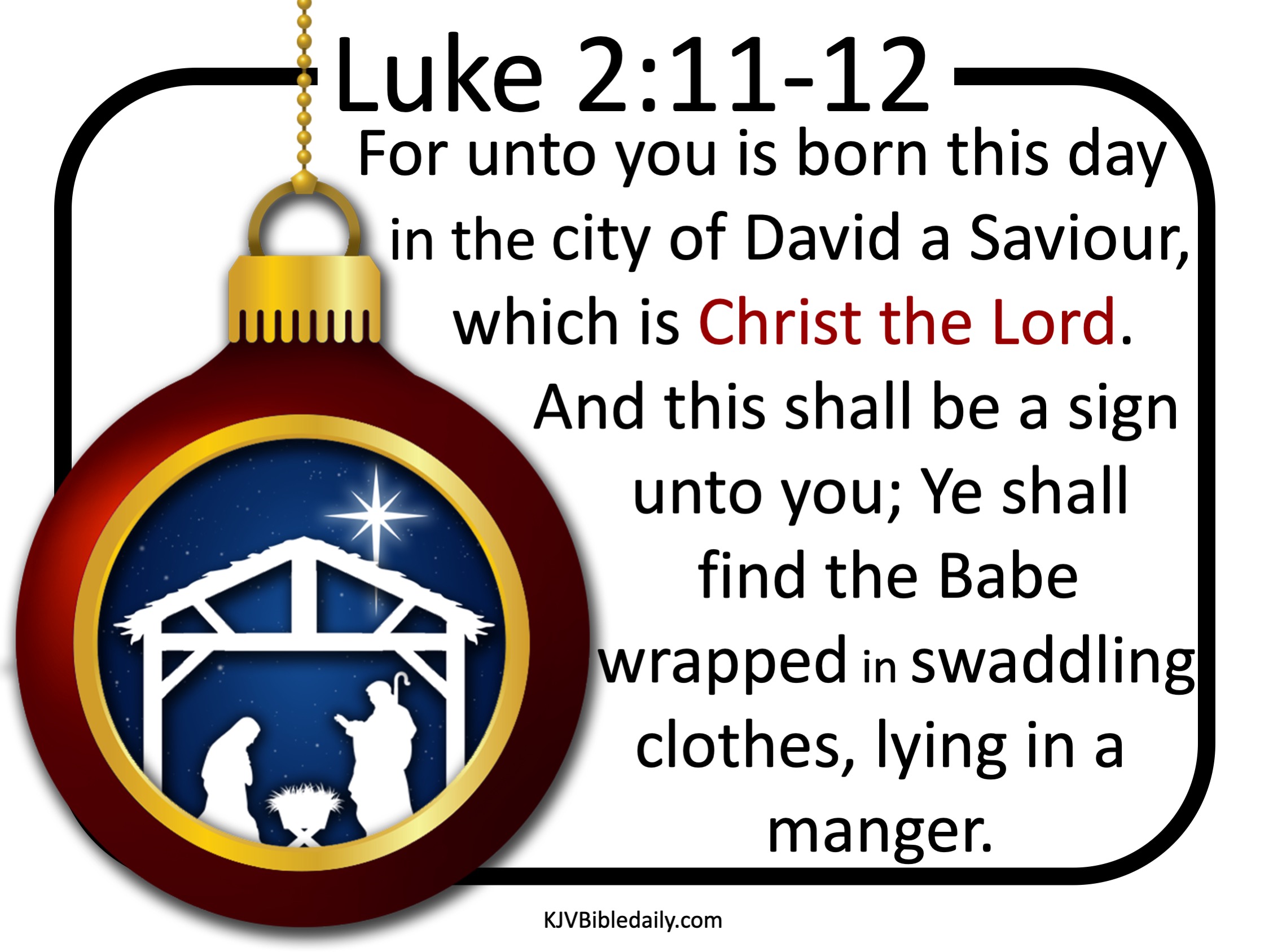 Luke 2:11-12 KJV – KJV Bible Verses